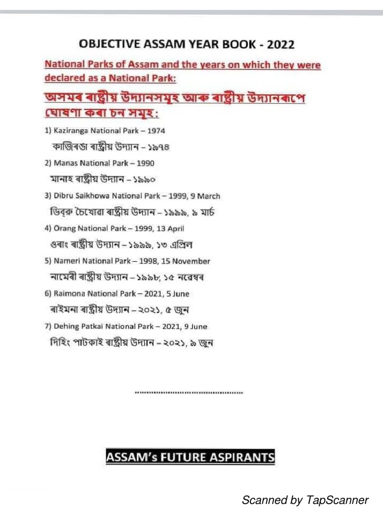 Objective Assam Year Book-2022 | PDF