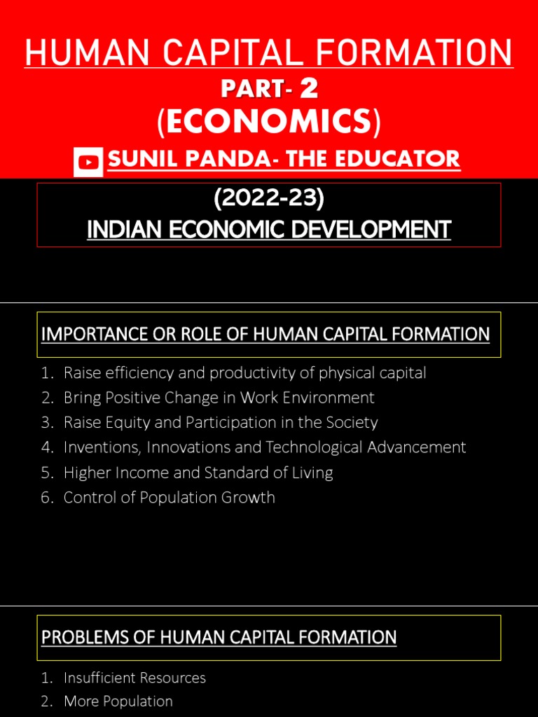 HUMAN CAPITAL FORMATION Part 2 | PDF
