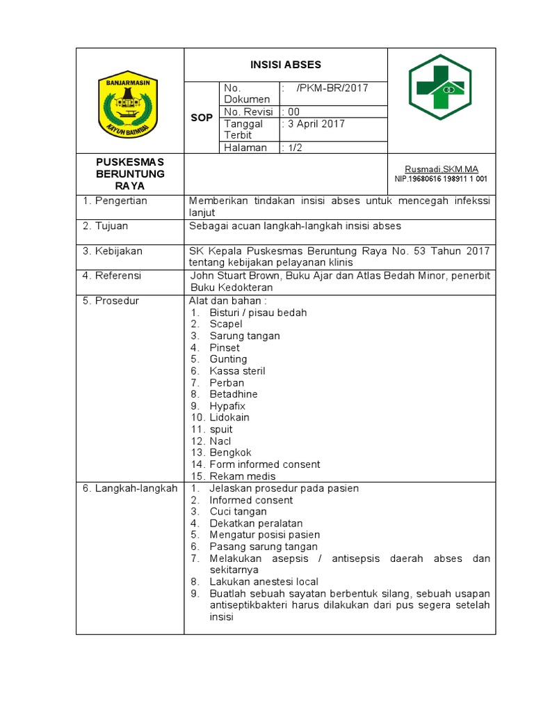 SOP Insisi Abses | PDF