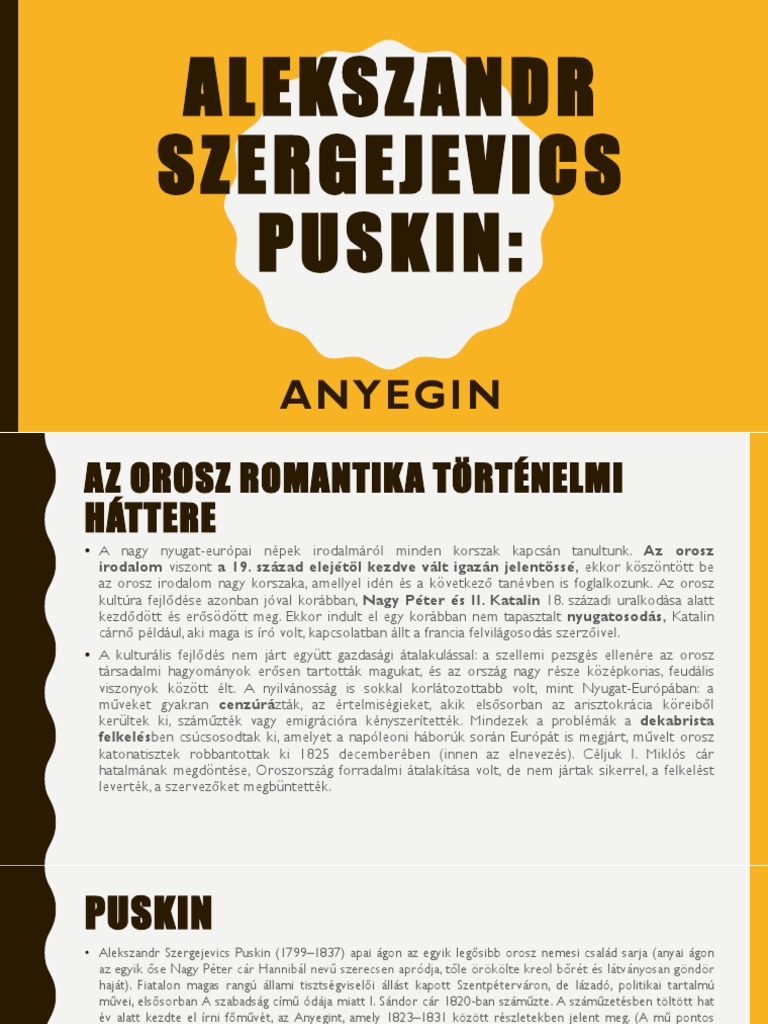 Alekszandr Szergejevics Puskin | PDF
