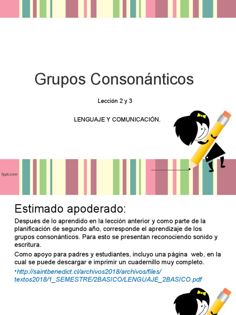 Grupos Consonánticos para Segundo Básico | PDF