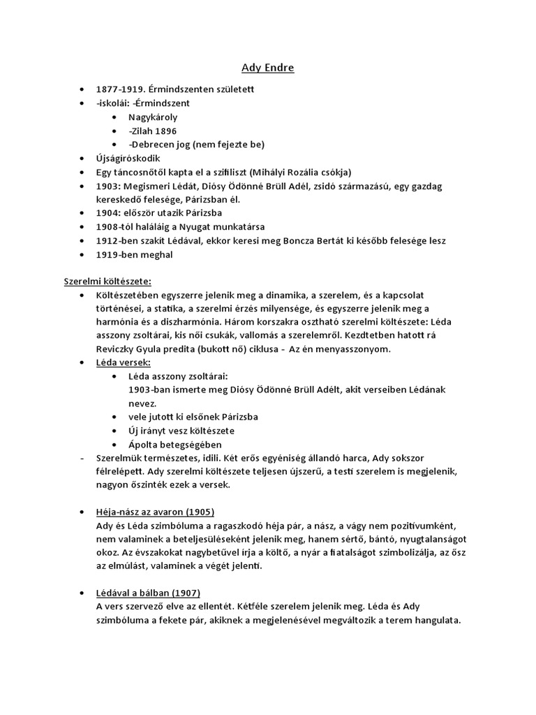 Ady Endre | PDF