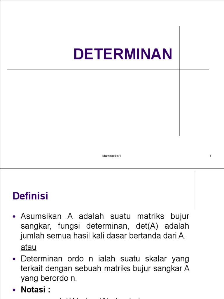 Determinan | PDF