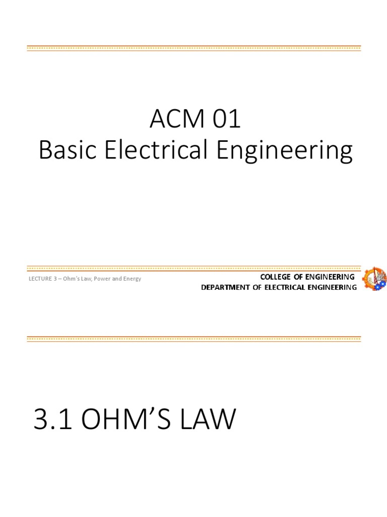 Ohm's Law | Download Free PDF | Voltage | Electrical Resistance And Conductance