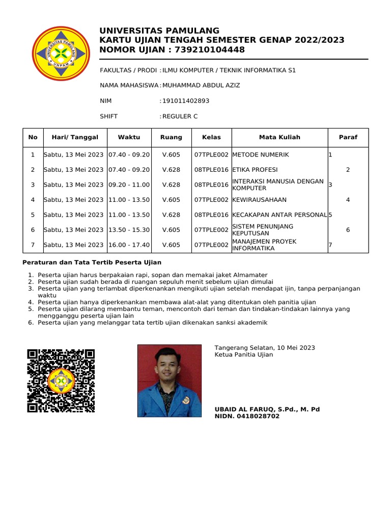 Muhammad Abdul Aziz - UTS - Manajemen Proyek Informatika - 07TPLE002 | PDF