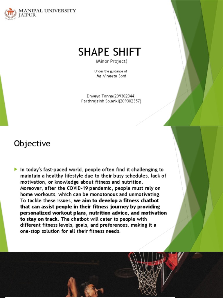 Fitness Chatbot(Shapeshift) | PDF | Support Vector Machine | Emerging Technologies