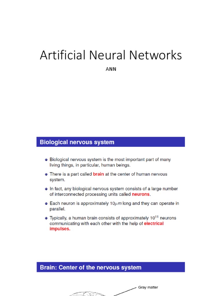 Artificial Neural Networks | PDF