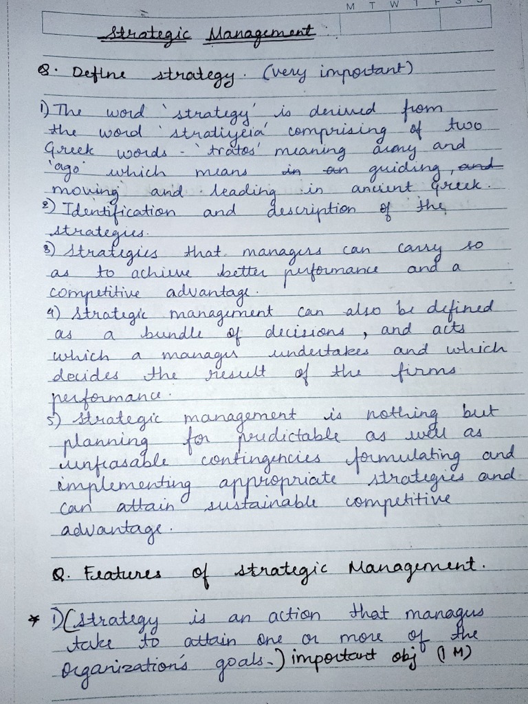 Strategic Management Imp Questions | PDF