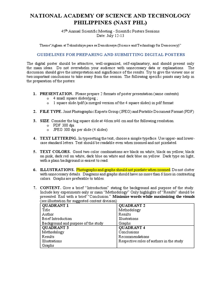 Guidelines For Preparing and Submitting Digital Posters-2 | PDF | Art