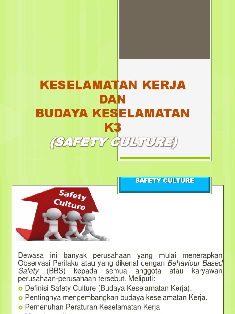 04 - Keselamatan Kerja Dan Budaya Keselamatan | PDF