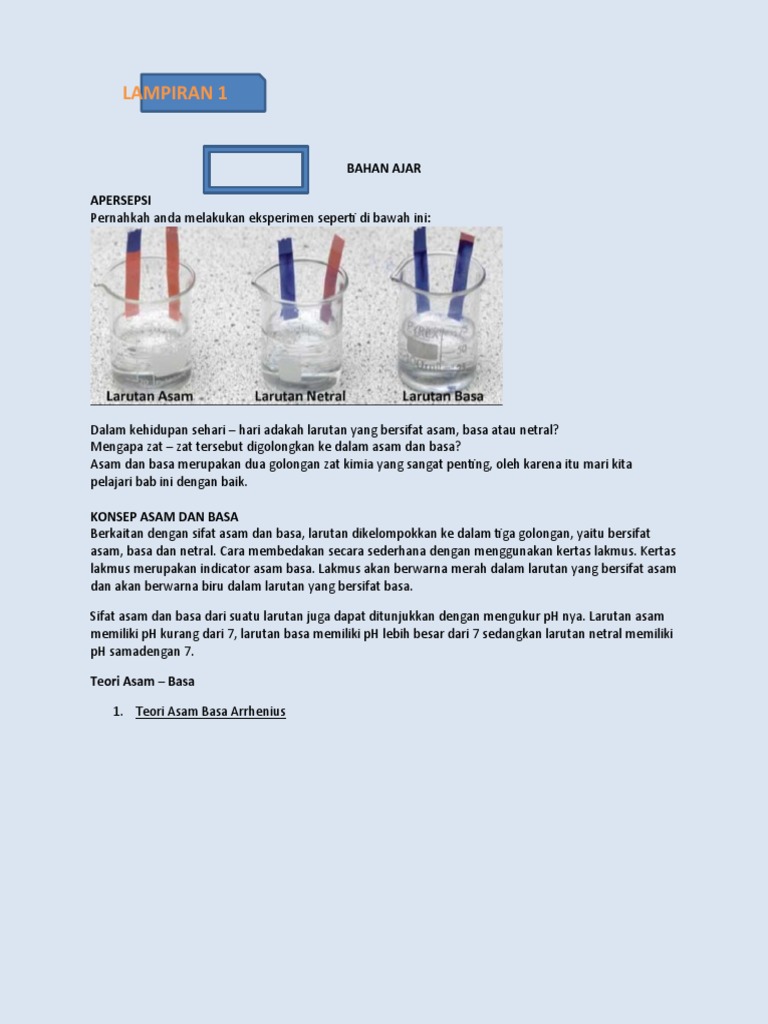 LAMPIRAN RPP Asam Basa | PDF