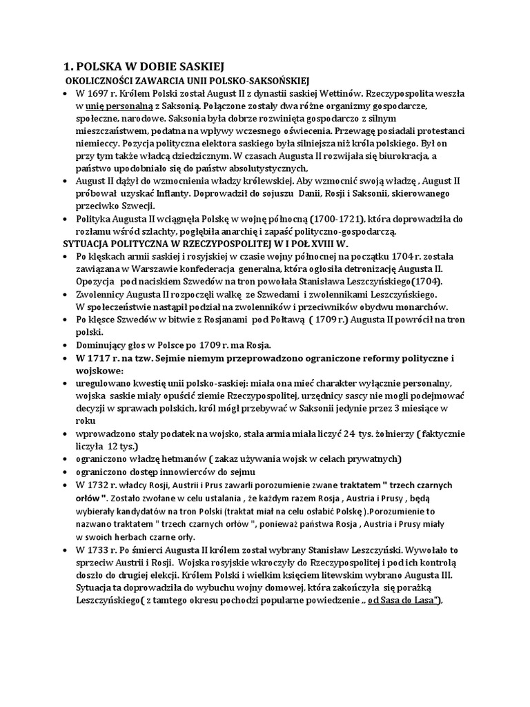 XVIII W. - Test | PDF