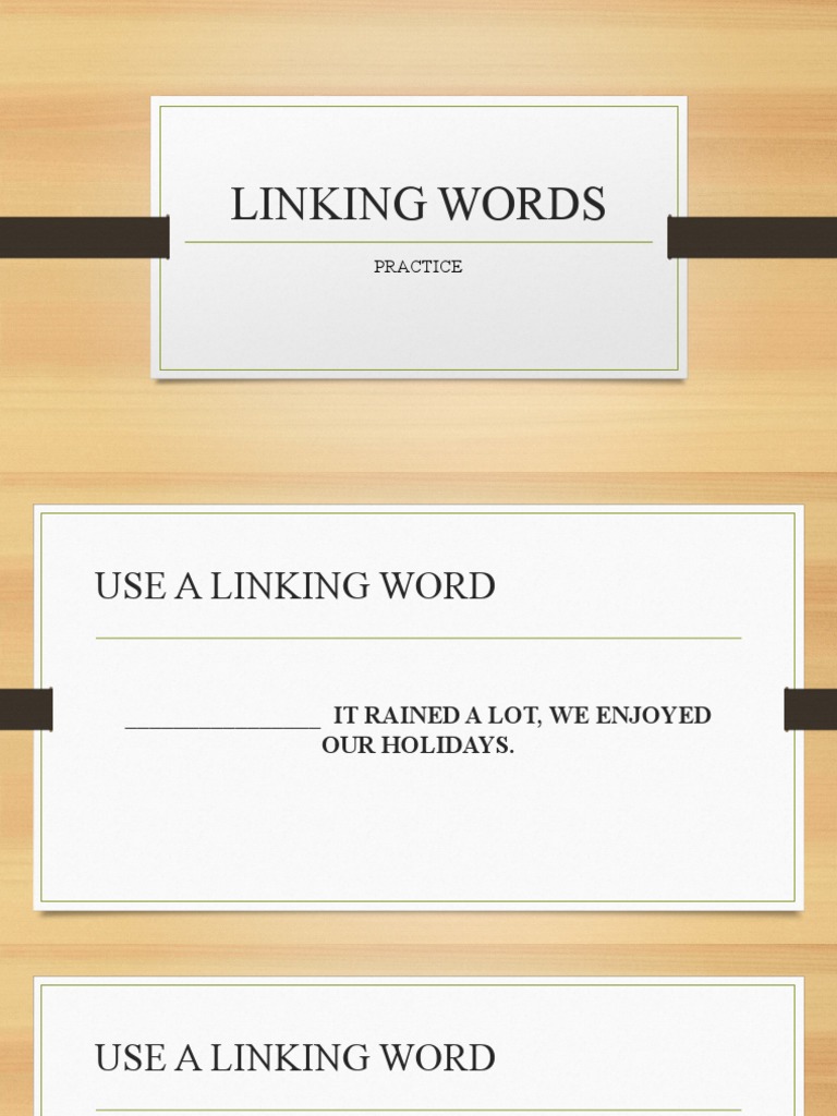 B1 LINKING WORDS Practice | PDF