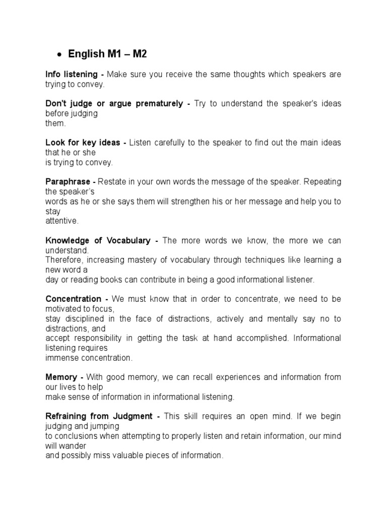 English POINTERS Q1 | PDF