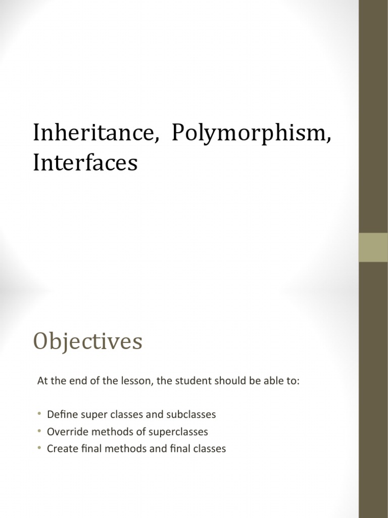Ch2 Inheritance Polymorphism Interfaces Pdf Inheritance Object Oriented Programming 1946