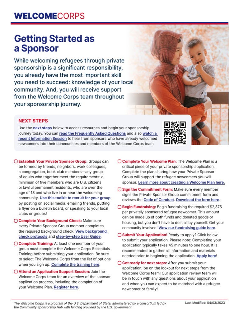 Getting Started Sponsor Checklist Welcome Corps | PDF | Computing ...