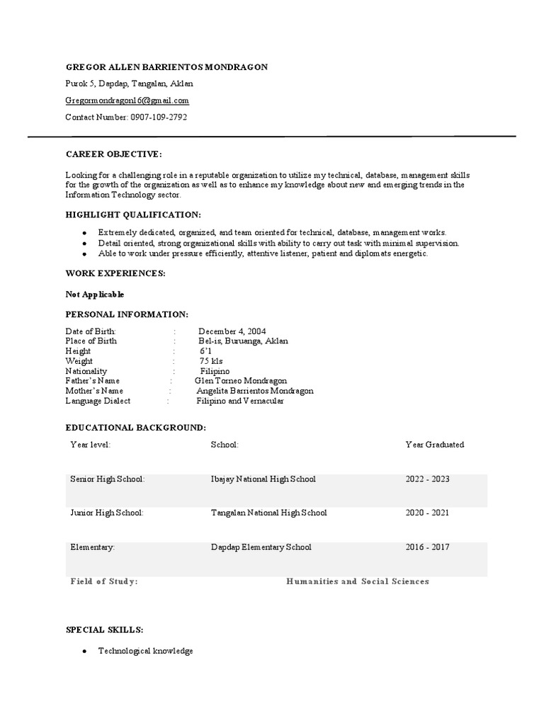 Sample Resume | Download Free PDF | Communication | Computing