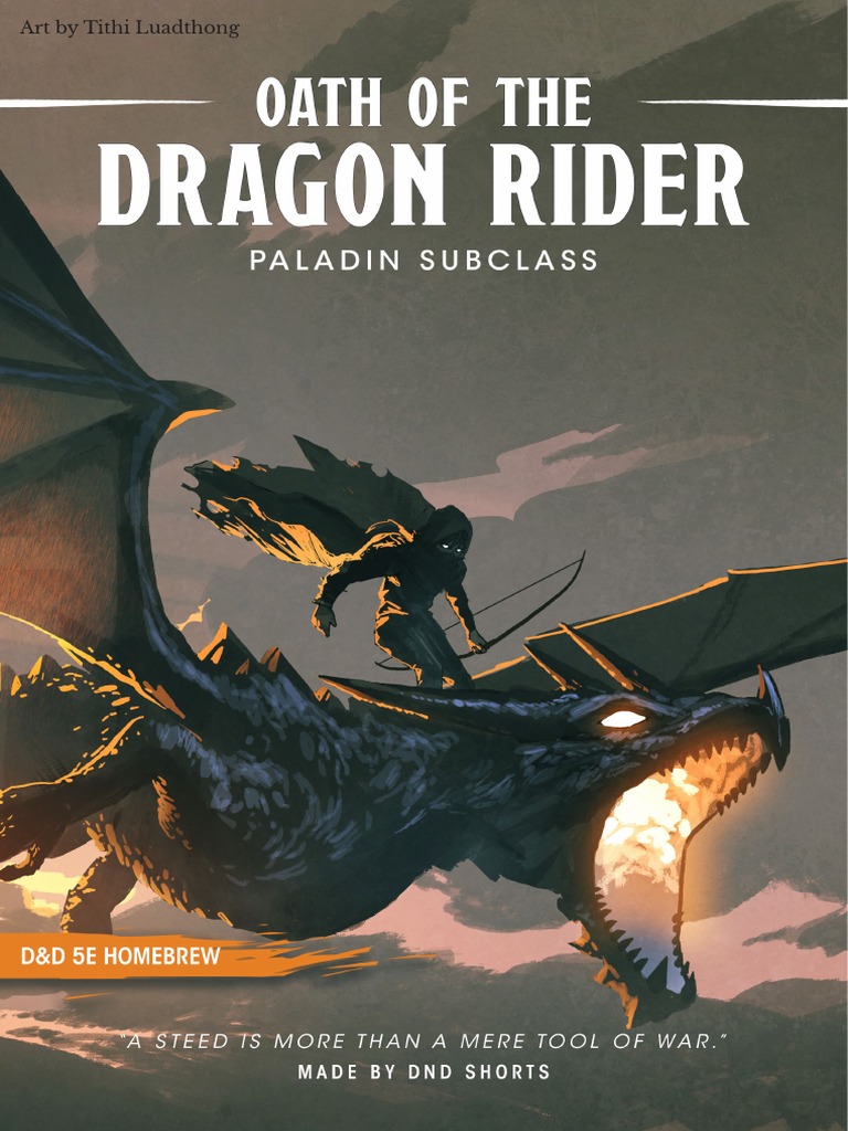 DND Oath of The Dragon Rider | PDF | Dragon