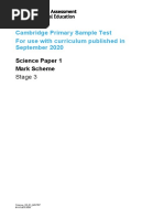 Science Stage 8 Sample Paper 1 Mark Scheme - tcm143-595704 | PDF ...