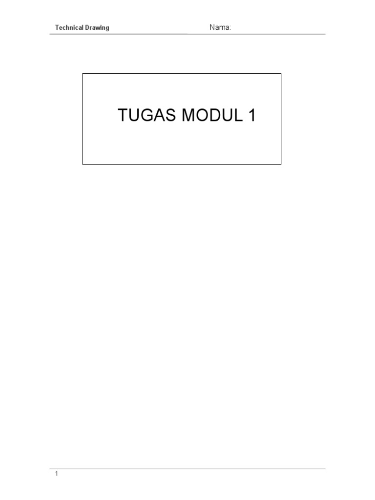 Tugas Modul 1 Technical Drawing (Raja) | PDF