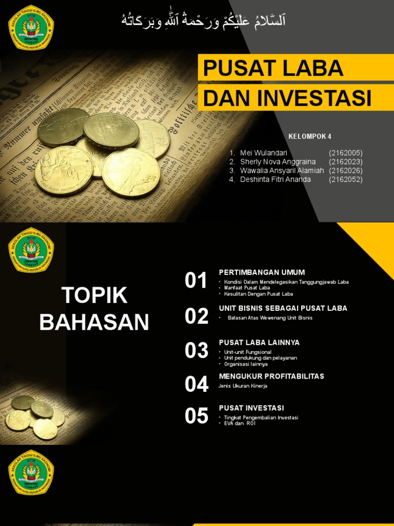 Kelompok 4 - Pusat Laba Dan Investasi Akuntansi A1 2021 | PDF | Bisnis | Pengembangan Diri