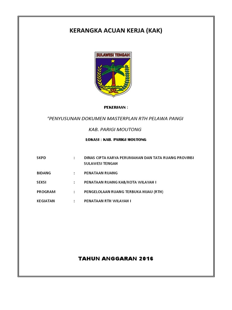 KAK Masterplan RTH | PDF | Seni | Teknologi & Rekayasa