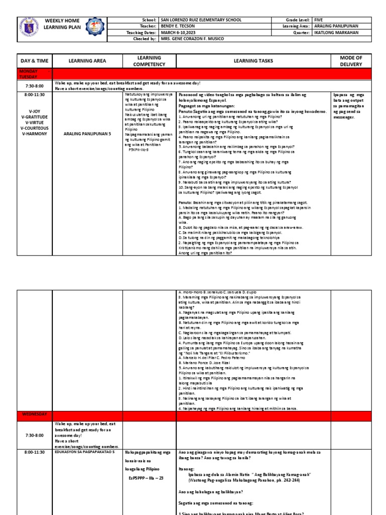 Tecson-Whlp GR.5 - Q3 | PDF