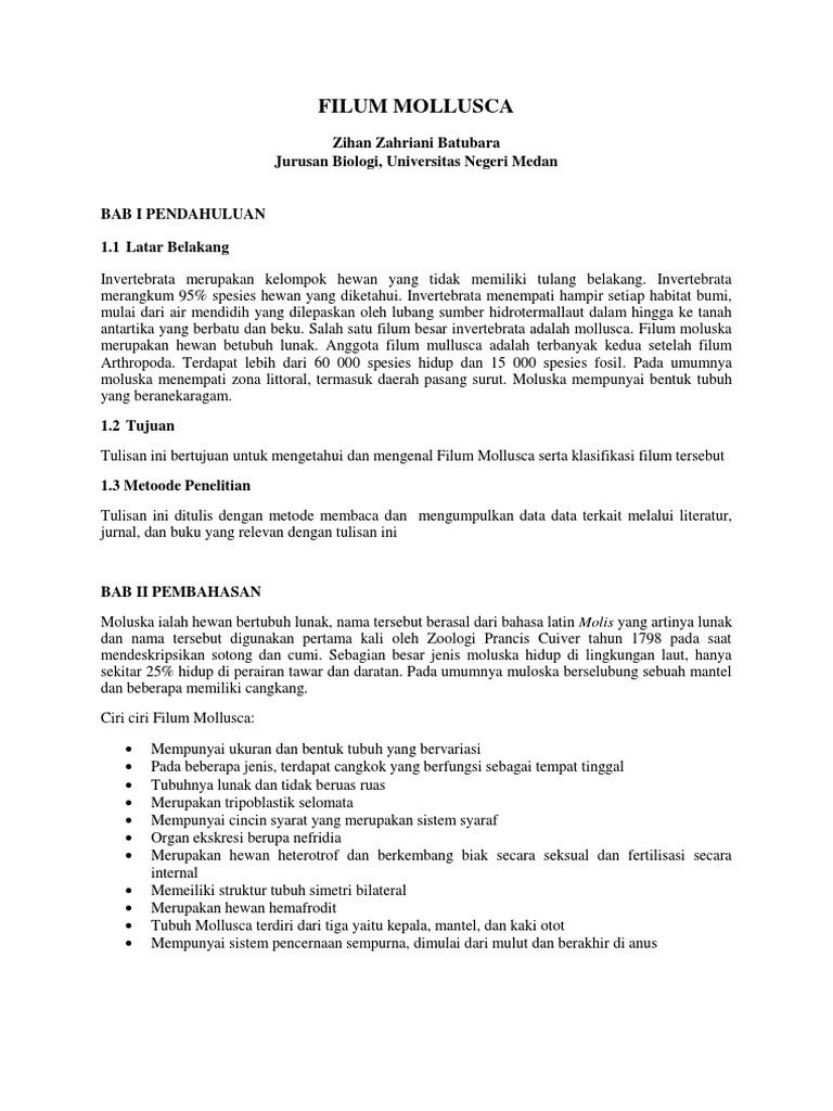 Paper Mollusca | PDF