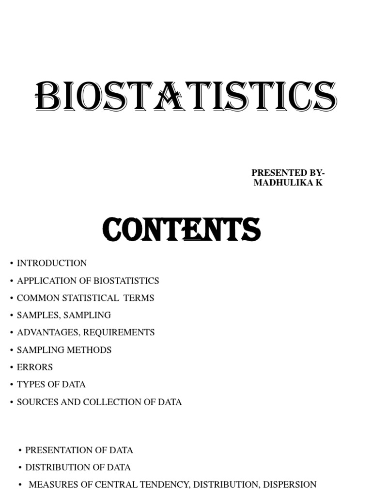 6 Biostatistics Pdf P Value Statistical Hypothesis Testing