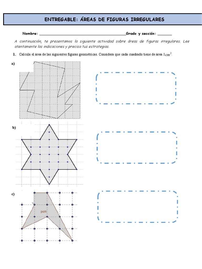 Entregable Áreas de Figuras Irregulares | PDF
