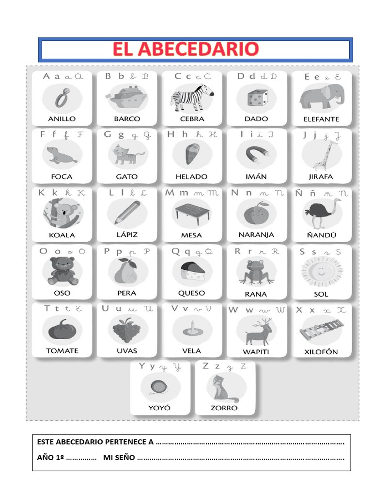 Abecedario y Números para Primer Grado | PDF | Hogar, jardinería y ...