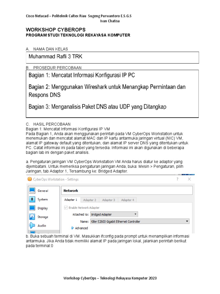 10.2.7-Using-Wireshark-To-Examine-A-Udp-Dns-Capture - Muhammad Rafli - 3 TRK | PDF