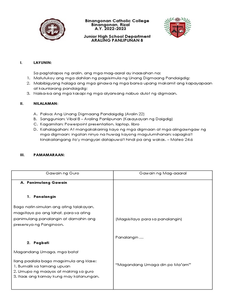 Morga-LP - AP8-Unang Digmaang Pandaigdig | PDF