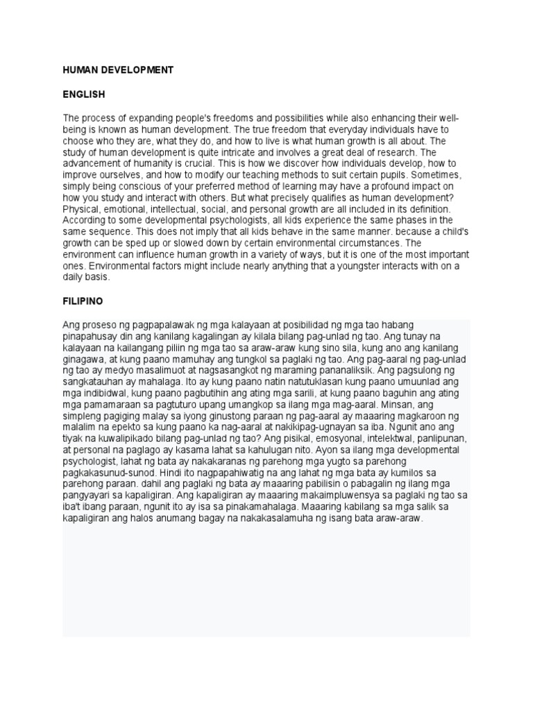 Human Development | PDF