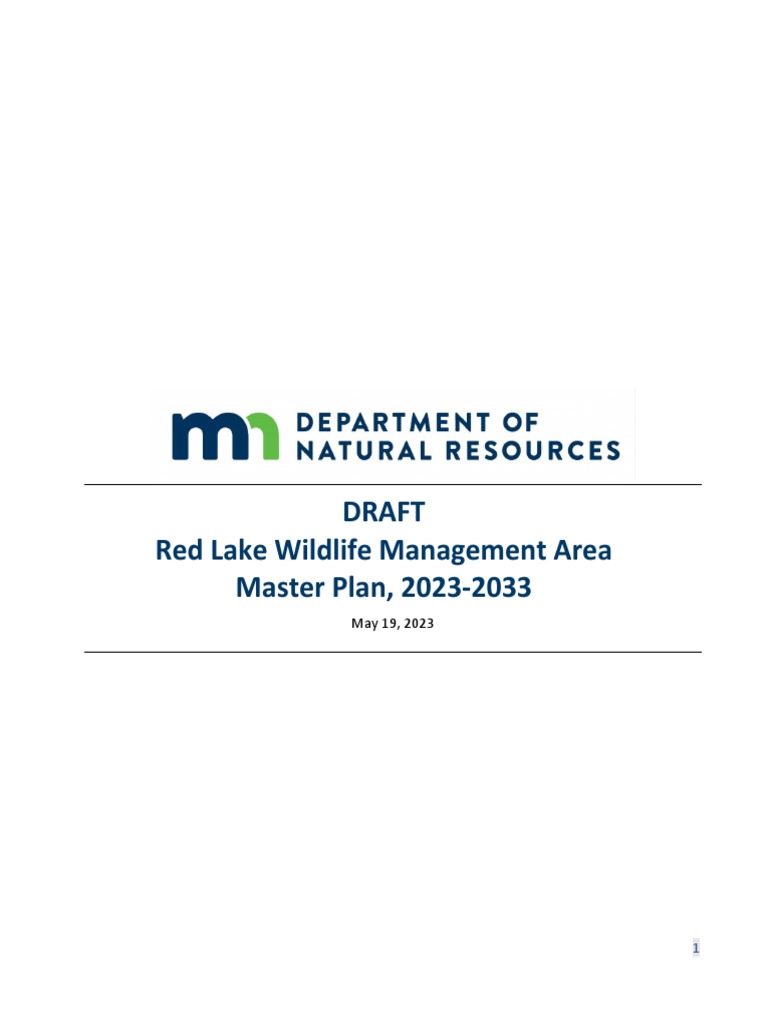 Red Lake WMA Master Plan | PDF | United States Fish And Wildlife ...