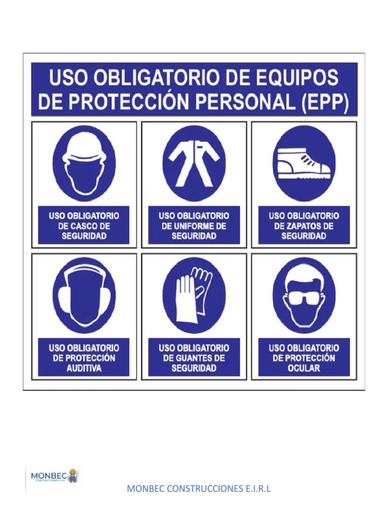 SEÑALETICA USO OBLIGATORIO EPP MONBEC | PDF