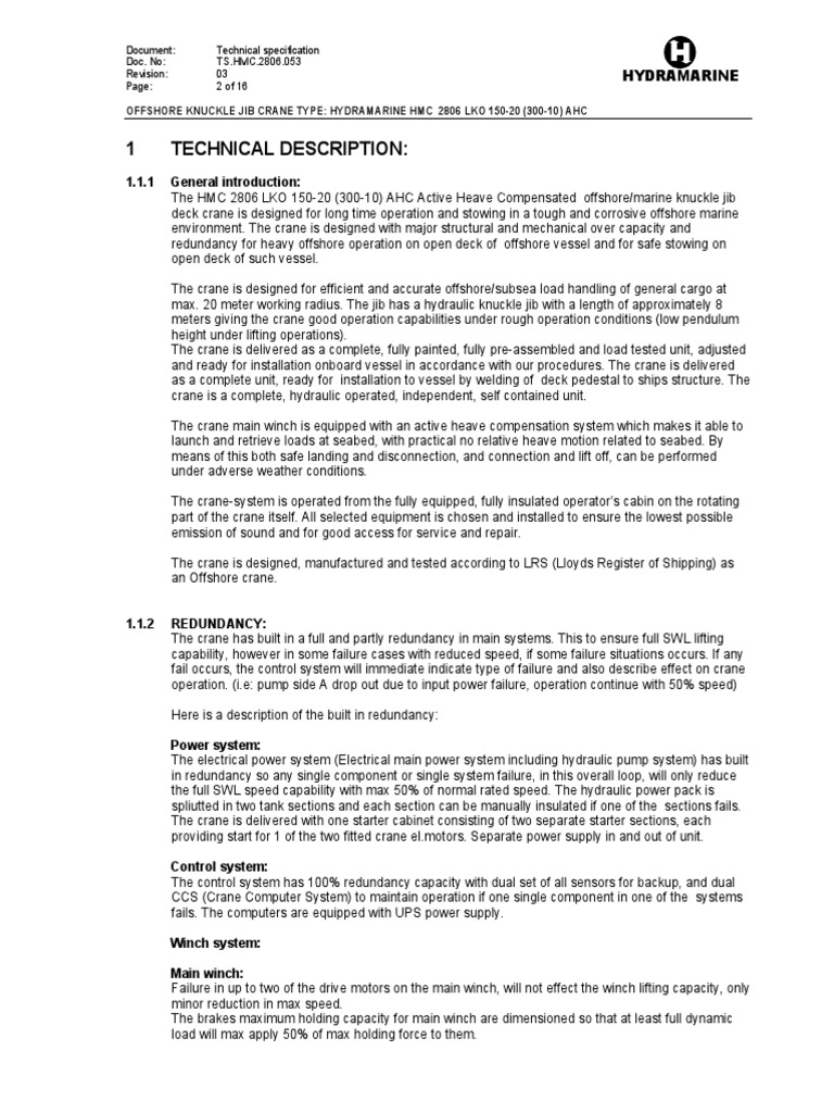 16 Ton Ga Drawing | PDF | Crane (Machine) | Pump