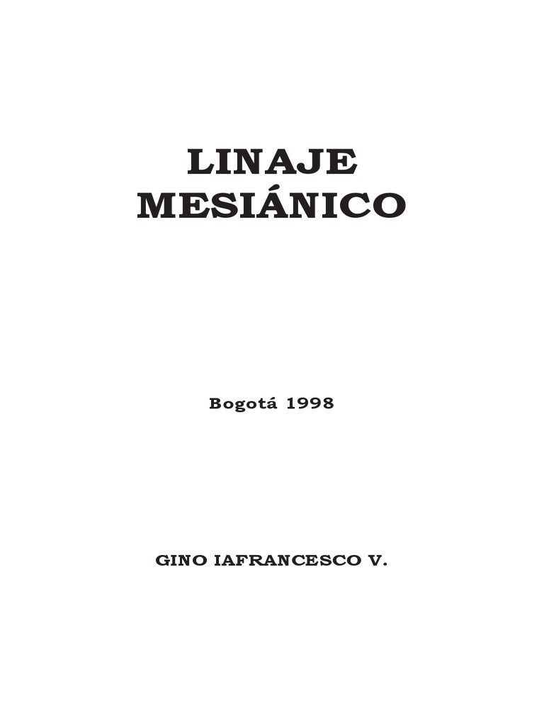 Linaje Mesianico | PDF | Libros del Antiguo Testamento | Pueblos ...