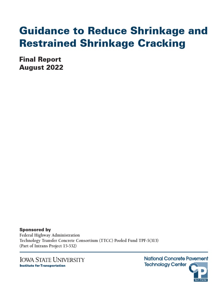 !!!guidance To Reduce Shrinkage and Restrained Shrinkage Cracking W CVR ...