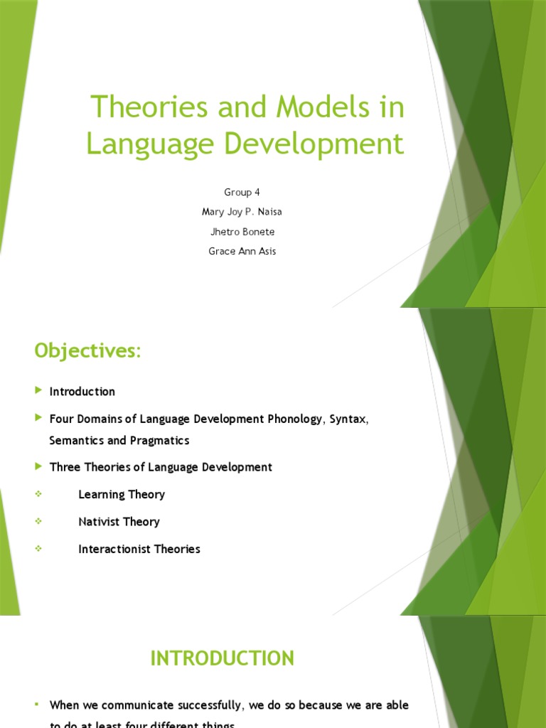 Theories and Models in Language Development | PDF | Language ...
