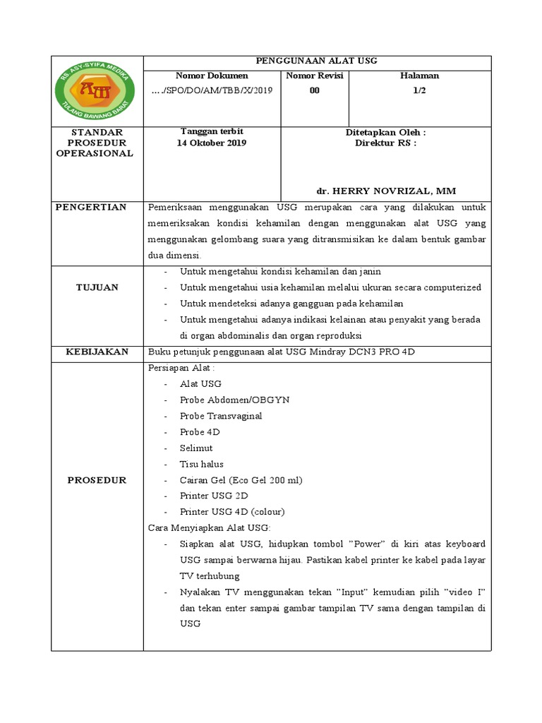 Penggunaan Alat Usg | PDF