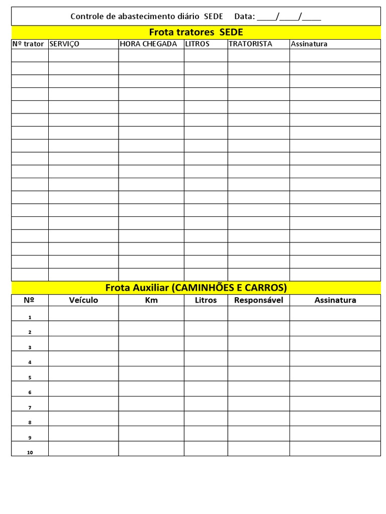 Planilha Controle de Abastecimentos | PDF Planilha Controle de Abastecimentos | PDF
