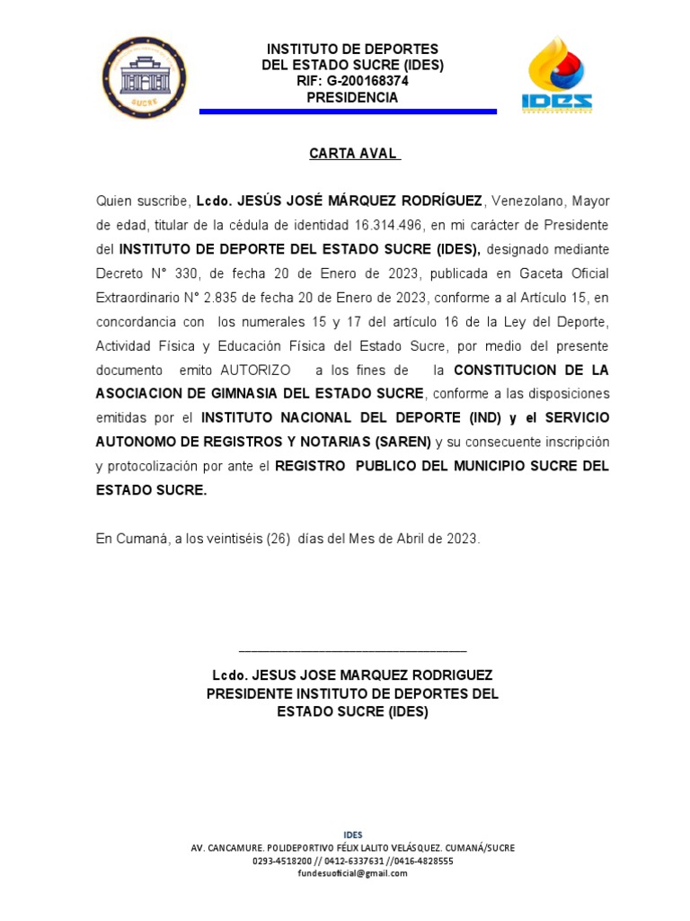 Carta Aval | PDF
