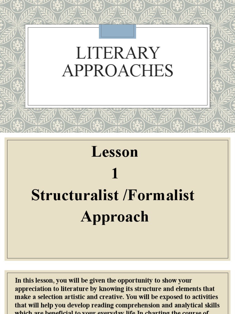 Literary Approaches | PDF | Narration