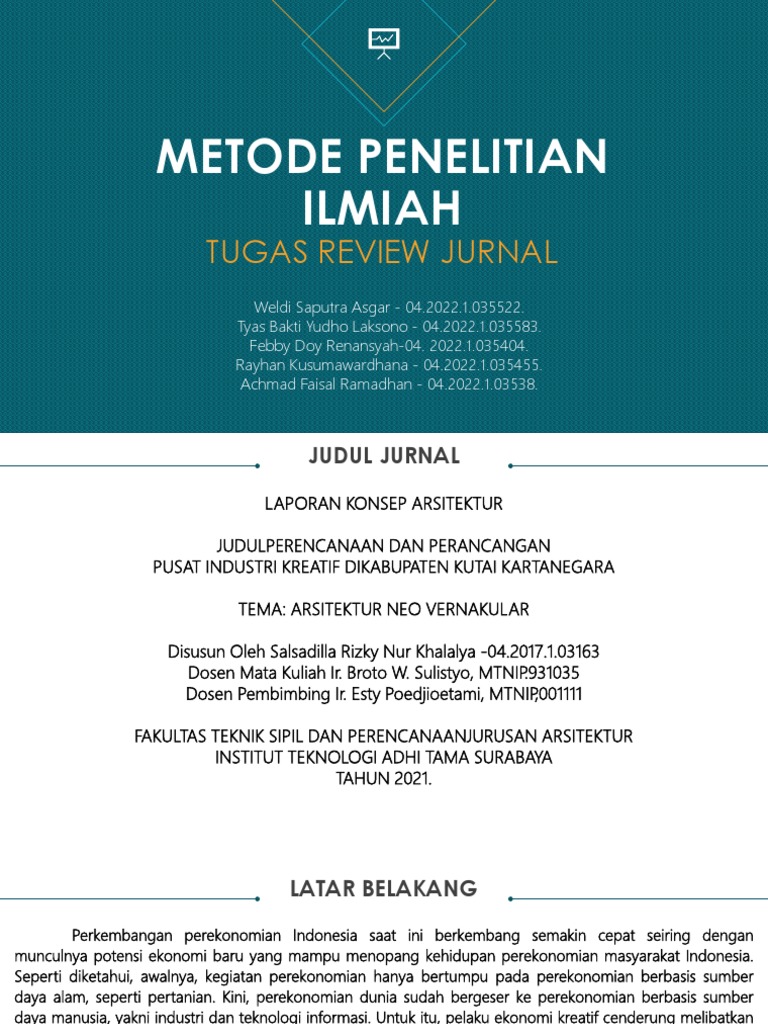 REVIEW JURNAL ARSITEKTUR | PDF