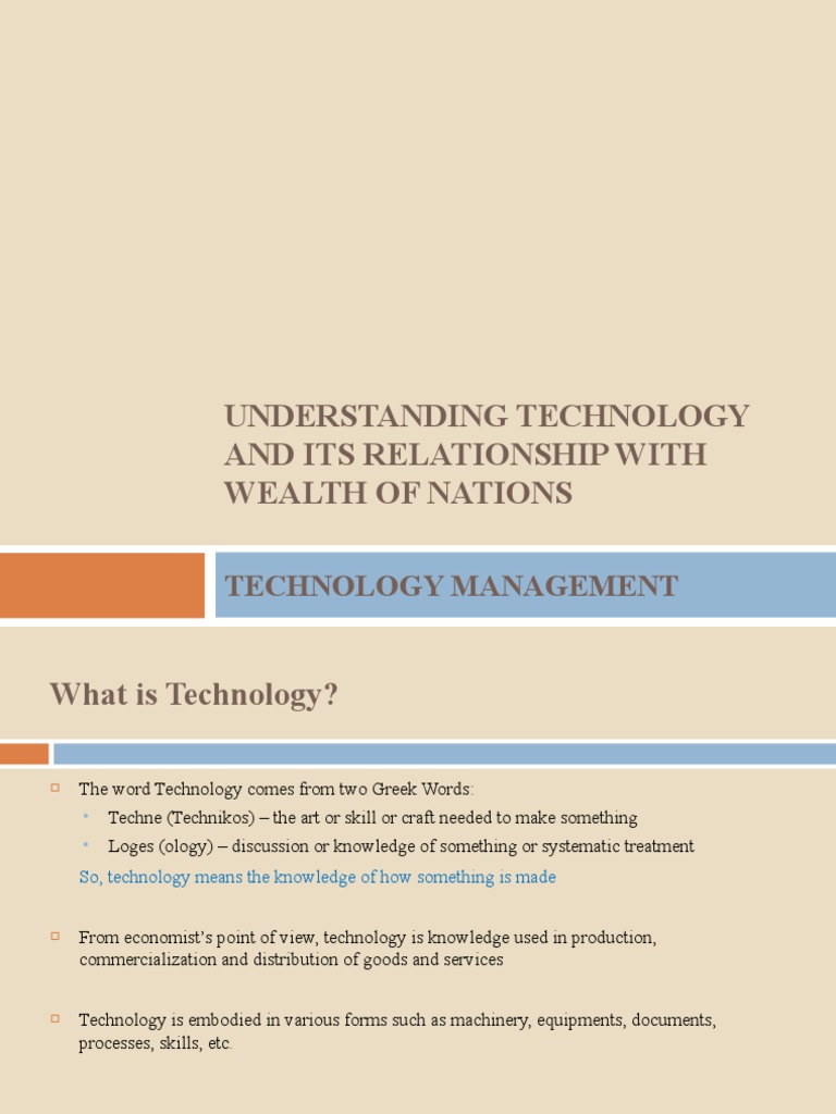 Understanding Technology and Its Relationship With Wealth of Nations ...