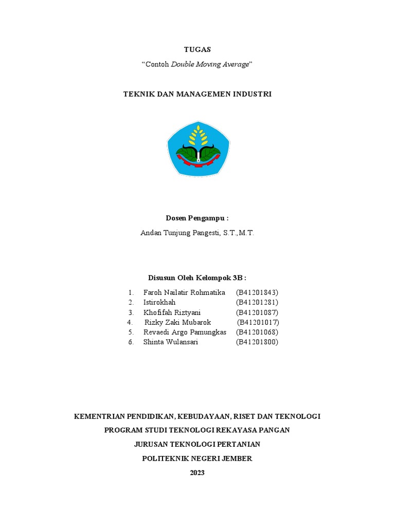 Contoh Double Moving Average | PDF