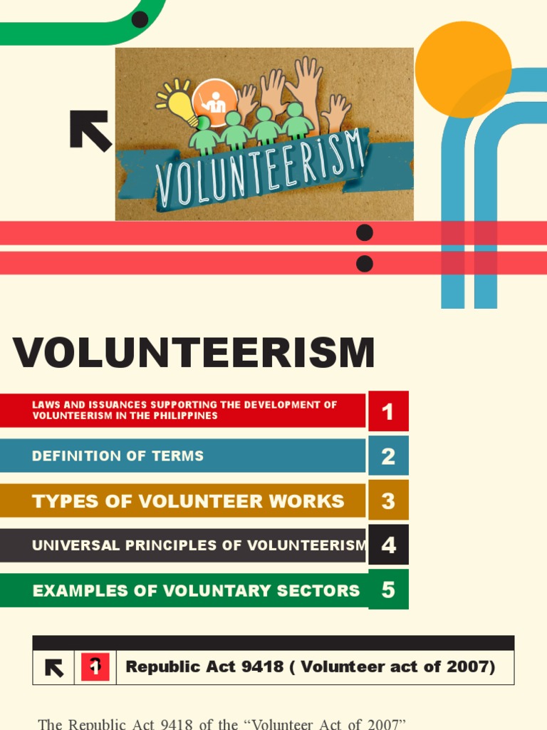 Volunteerism | PDF | Volunteering | Policy