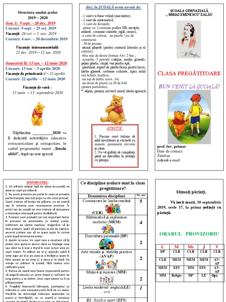 Pliant Pregatitoare | PDF