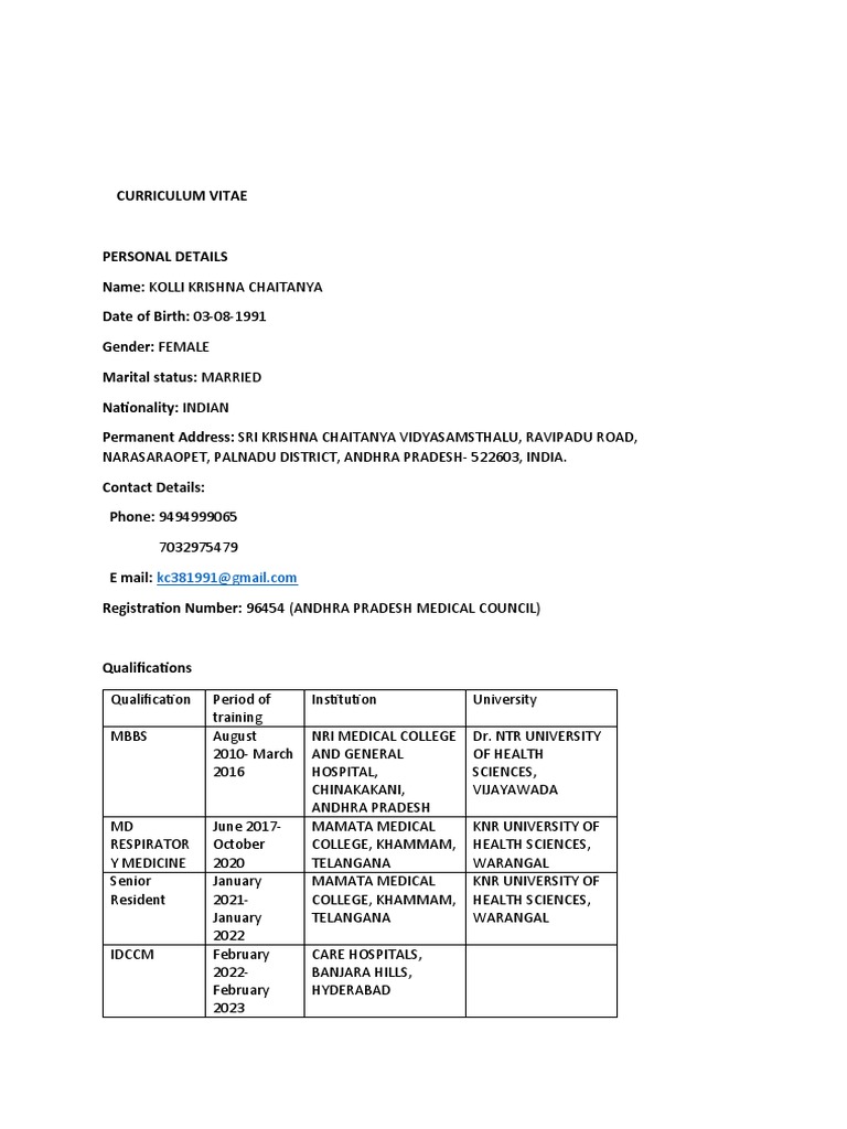 Dr. Kolli Krishna Chaitanya | PDF